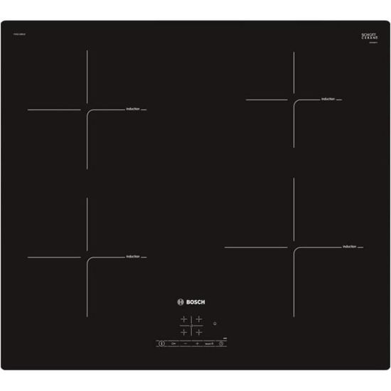 Pie611Bb1E Plaque Noir Intégré (Placement) Plaque Avec Zone À Induction ...