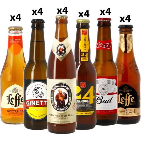Mega Pack Bières Blondes - Pack de 24 bières - La cave Cdiscount