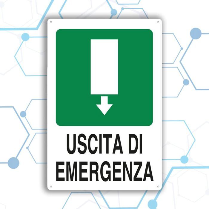 Panneau De Sortie D'Urgence En Pvc 30 Cm X 20 Cm – Panneau Auto-Adhésif ...