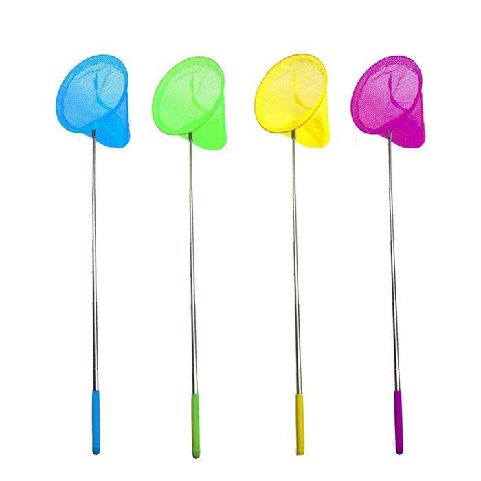 Lot de 4 filets de pêche pour enfants avec manches télescopiques pour ...