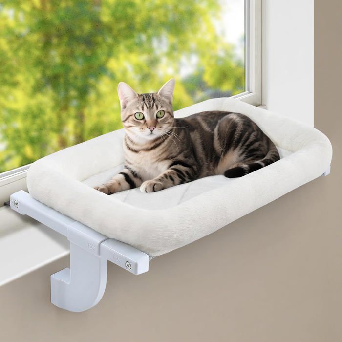 GUUSII HOME Hamac pour Chat Fenetre Panier Suspendu Chats Perchoir Lit Radiateur Etagere Transat ...
