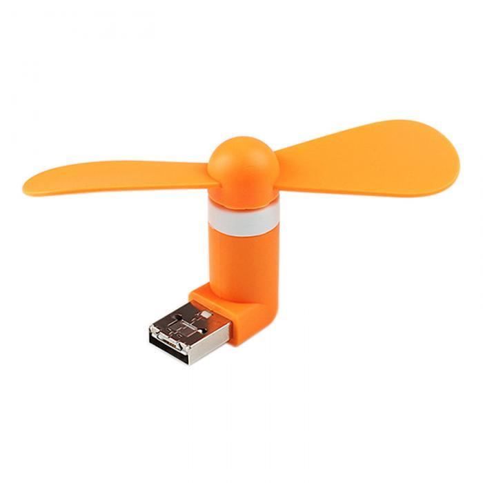 Orange - New 2 in1 Mini Micro USB Mobile Phone Fan Portable Flexible ...