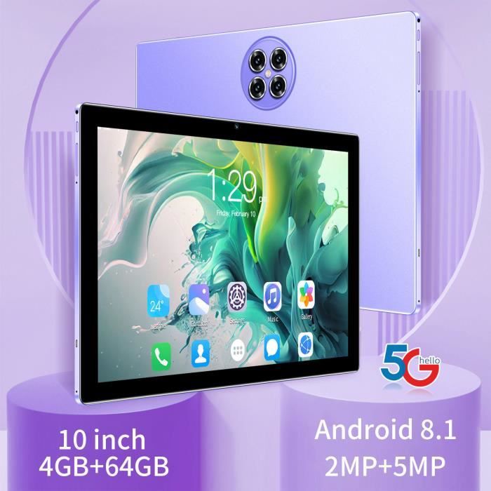 Guotobe Smartphone Tablette Intelligente 10" Mtk6755 4+64G Android 8.1 Us Standard Violet ...