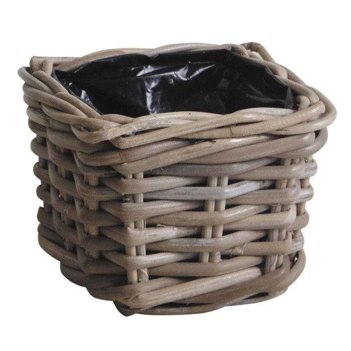 Pot carré en poelet gris - AUBRY GASPARD - 15 x 15 cm - Blanc - Carré ...