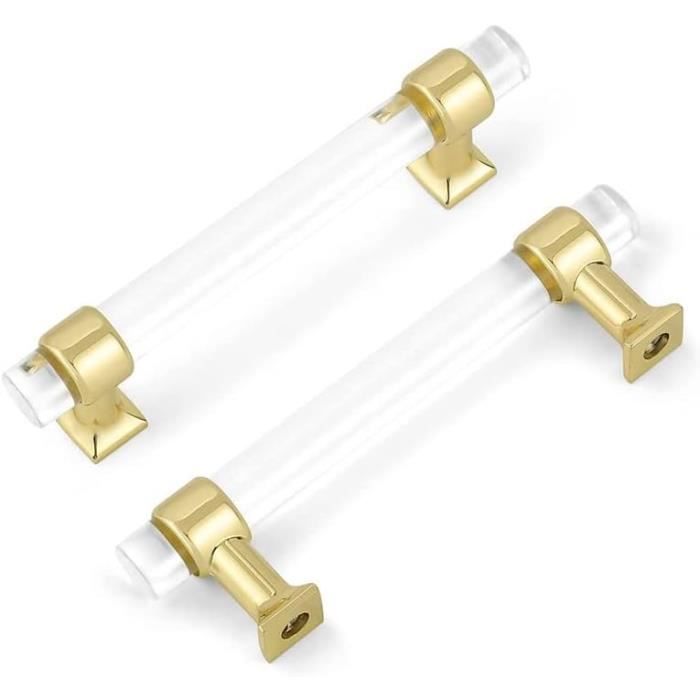 Lot De 6 Poignées De Porte De Cuisine En Acrylique Transparent -Poignée ...