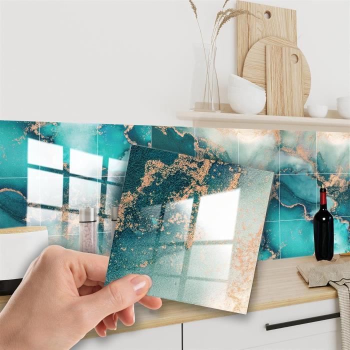 Stickers Carrelage Credence Adhesive Adhesif Carrelage Cuisine 15X15 Cm ...