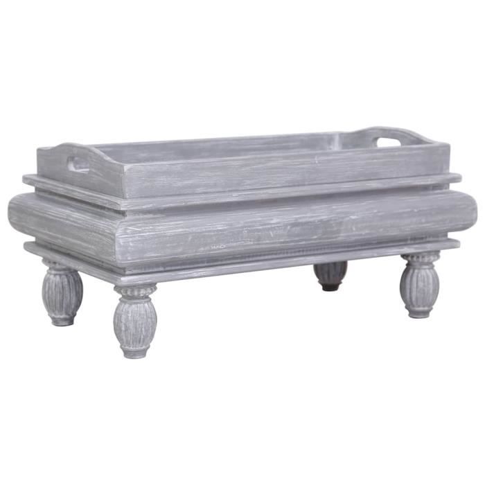 \215619\ Table basse Table d'appoint pour la Maison Gris 90 x 50 x 40 ...
