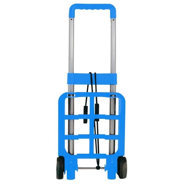 Mini chariot pliable capacité 15 Kg Bleu
