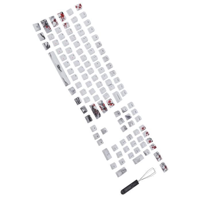 Keycaps de clavier Keycaps PBT 5 faces Sublimation 110 touches ...