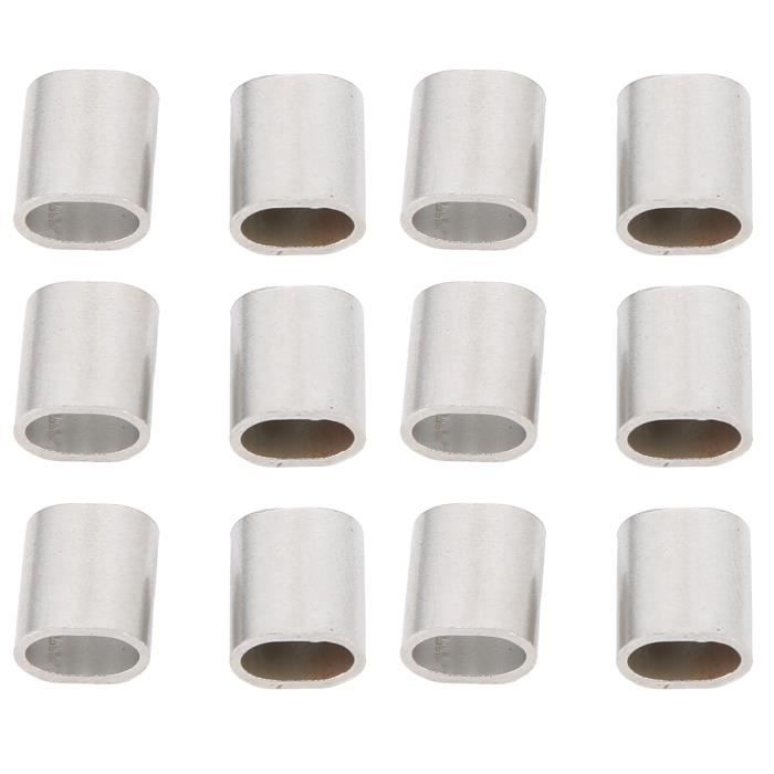 EJ.life boucle de câble métallique 50pcs ovale en acier manchon fil de ...
