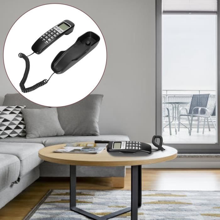 Fdit Téléphone câblé TéLéPhone Fixe Filaire, Fonction Flash des Touches ...