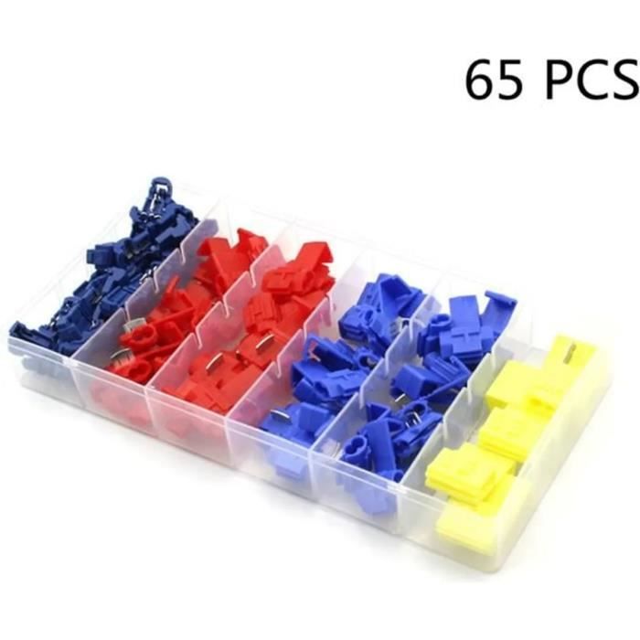 QA1505,65Pcs Cosse Electrique Connecteur Rapide, Raccords Auto ...