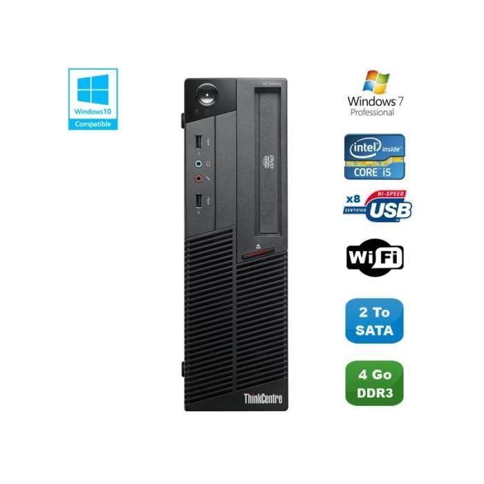 PC Lenovo Thinkcentre M90P 5864 Core i5-650 3.2GHz 4Go 2To Graveur WIFI ...