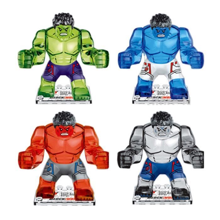 Lot De 4 Figurines Super Hero Hulk de Construction - Cdiscount Jeux ...