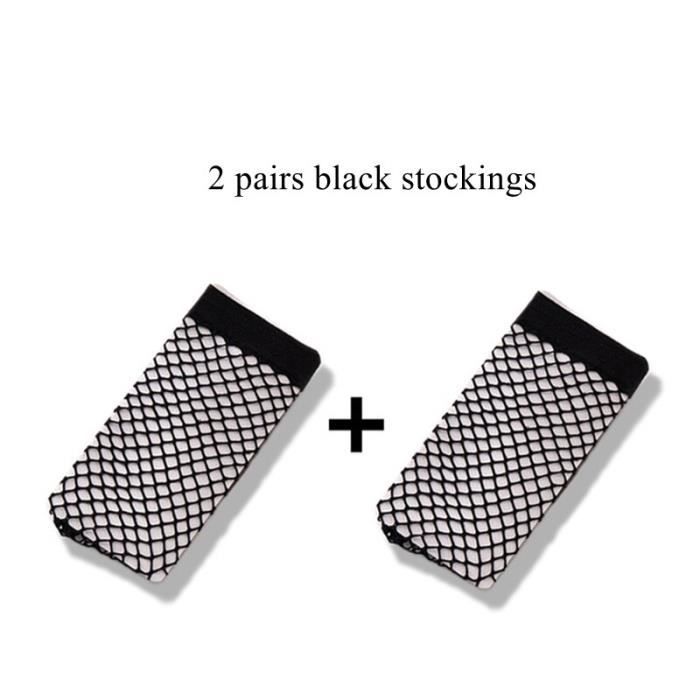 Bas,Bas résille en maille transparente pour femme, Lingerie Sexy, noir ...