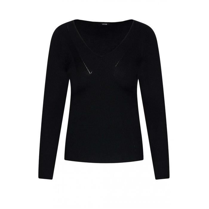 Pull col V Brigitte - Guess jeans - Femme Noir - Cdiscount Prêt-à-Porter