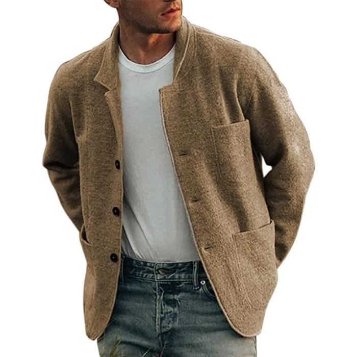 Manteau Homme Laine Hiver Chaud Trench - AMOUNE - Coupe-Vent ... Manteau Homme Laine Hiver Chaud Trench - AMOUNE - Coupe-Vent ...