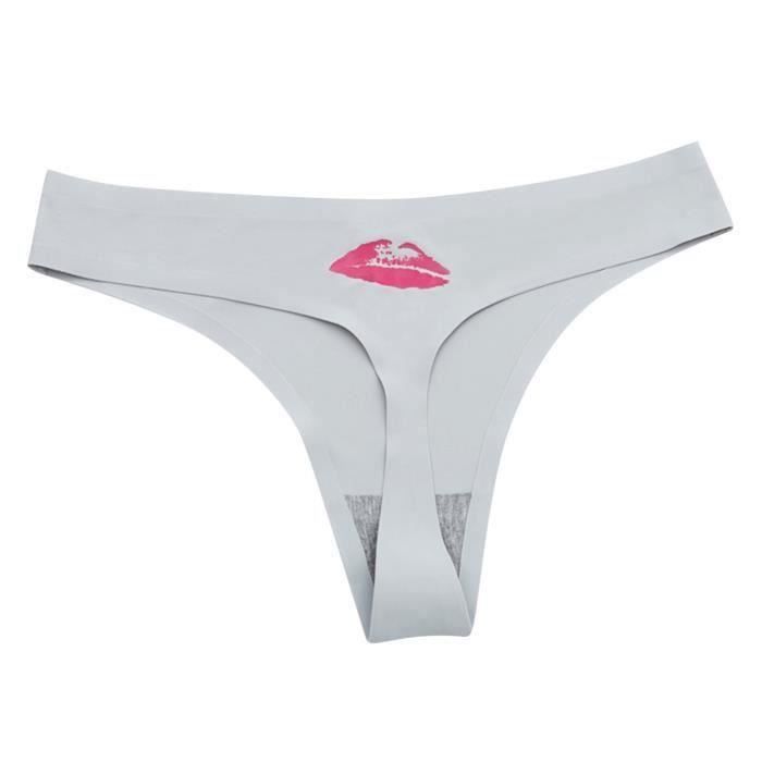 String Tanga Mode délicate pour femme lèvre impression sexy caleçon ...