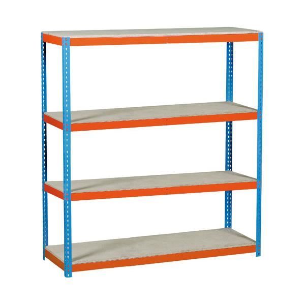 Étagère métallique SIMON RACK Kit Ecoforte Chipboard 1806-4 Bleu 2000x1800x600 mm - Cdiscount Maison