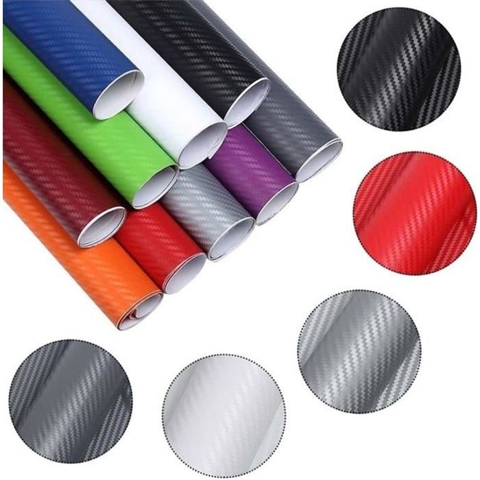 Sonew Film Autocollant Carbone 3D pour Voiture - Stickers, Film Vinyle ...