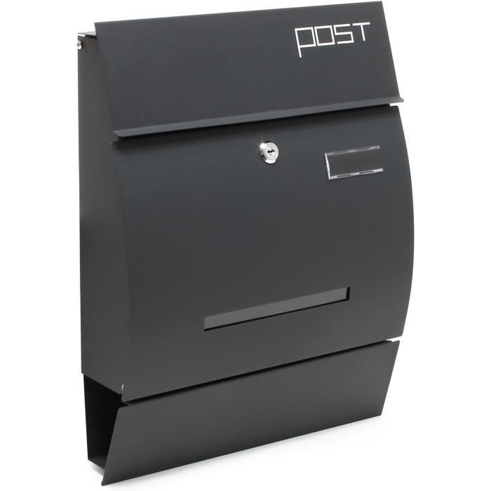 Boite aux Lettres Design Moderne V4 Anthracite Boite Postale Murale ...