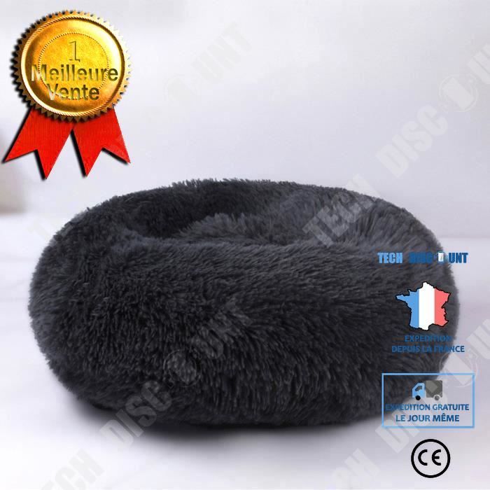 Coussin Rond - TD® - Panier Chien Chat - Hiver Chaud - Peluche - 60cm ...