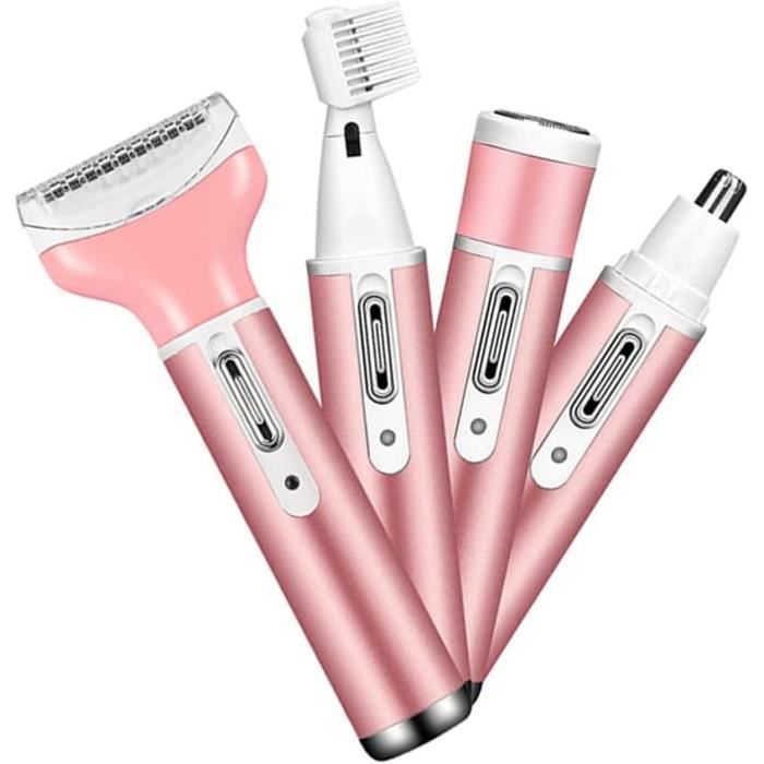 Rasoir Electrique Femmes, 4 En 1 Rasoir Femme Sans Fil Pour Visage Nez ...