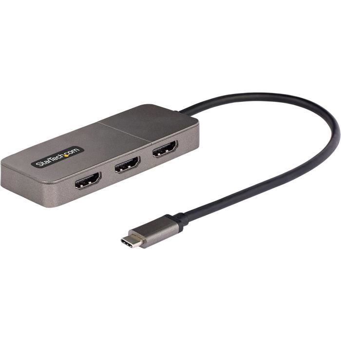 Hub Usb-C Mst À 3 Ports - Adaptateur Multi-Écrans Usb C Vers 3X Hdmi - Splitter Triple Hdmi ...