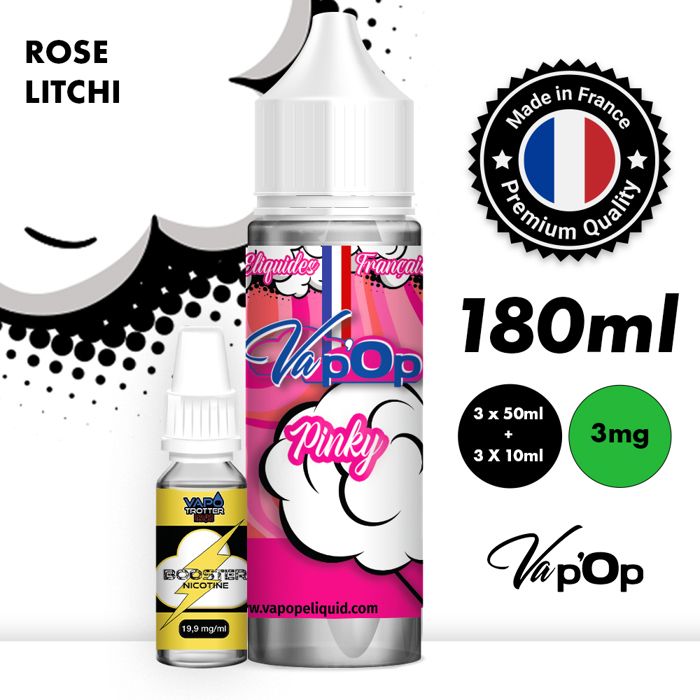 E-liquide Cigarette électronique - ROSE LITCHI - 50MPGV/50VG - 0mg/ml ...