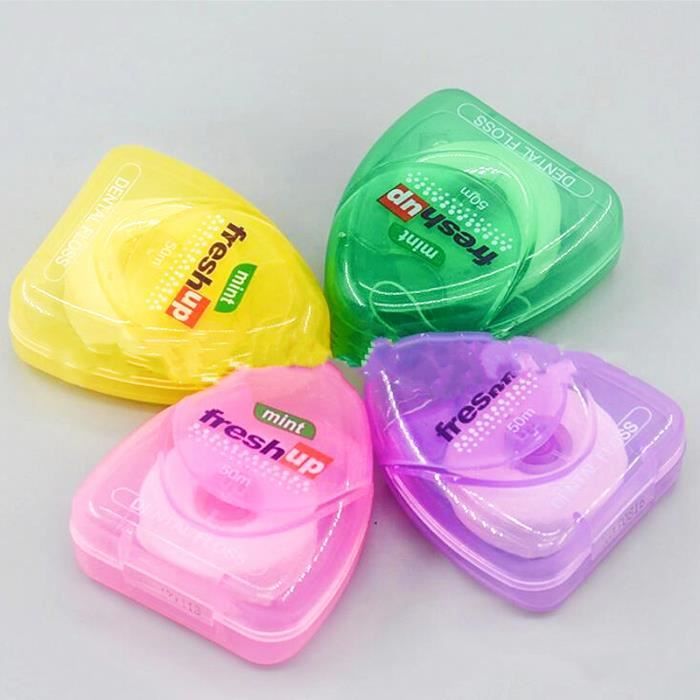 FIL DENTAIRE,Nu--Bâtonnets de nettoyage des dents, fil dentaire, 5m ...