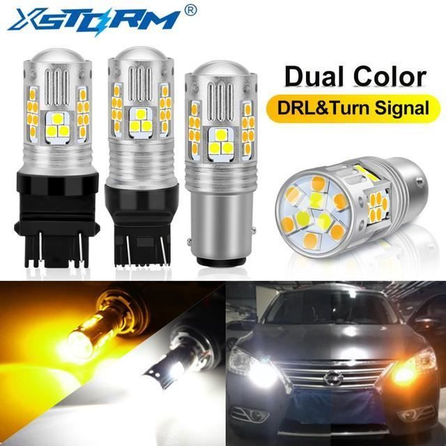 ECLAIRAGE TABLEAU DE BORD,White and Amber-T20 7443 W21-5W--Ampoule Led ...