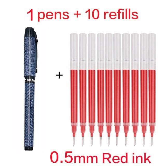 STYLO,11pcs red 0.5 set--20-11-13pcs 1.0-0.7-0.5mm Gel Stylo Neutre ...