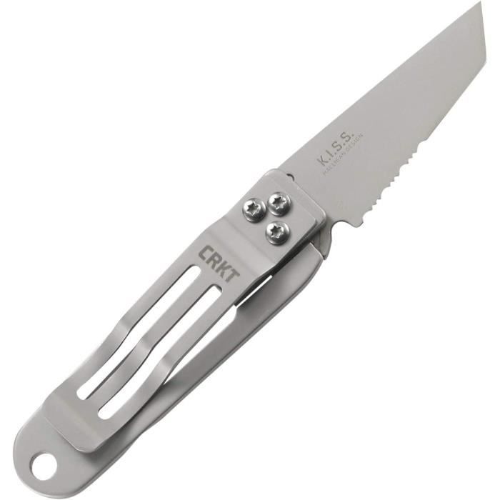 Crkt 5510.CR Couteau Kiss Lame à Dents Acier, Gris186 - Cdiscount Sport