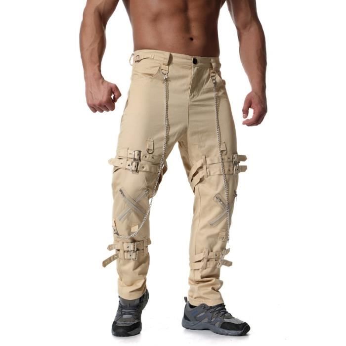 Pantalon pro,Pantalon cargo hip hop pour hommes,jogging punk rock ...