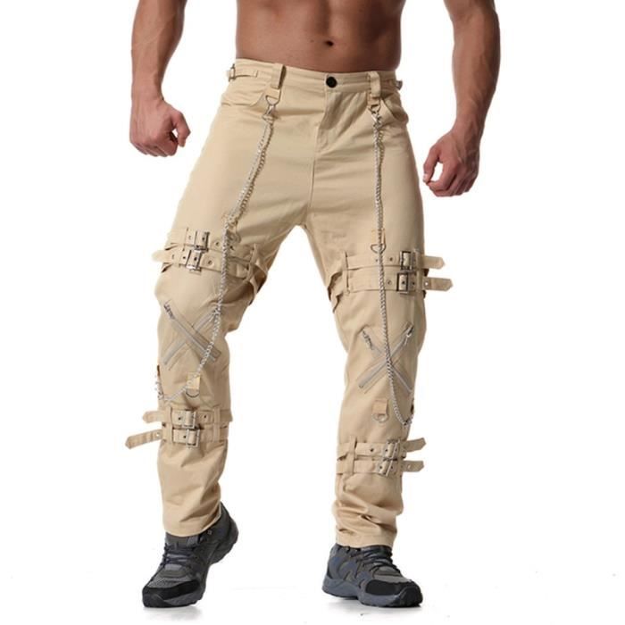 Pantalon pro,Pantalon cargo hip hop pour hommes,jogging punk rock ...