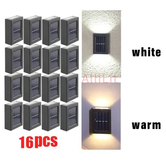 Balise-borne solaire - Mini lampe solaire LED - 16PCs 2LED - étanches IP65 - Cdiscount Maison