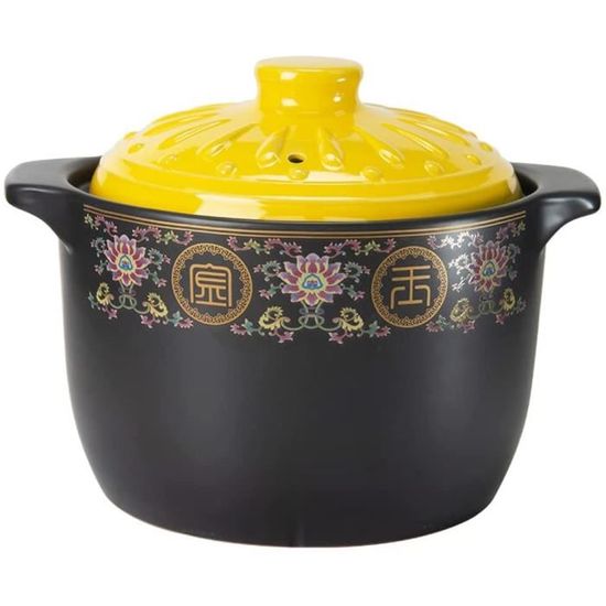 Pot de Cocotte Marmite en Terre Cuite Avec Couvercle,Casserole en Terre ...