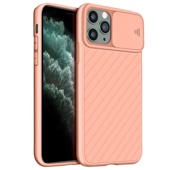 Coque iPhone 11 Pro Max AVIZAR Finition striée Cache caméra coulissant ...