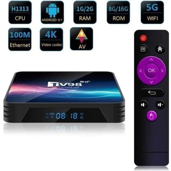 TV98 Android TV Box Android 12 TV Box H616 Quad-Core 2 G 16 G - 24G5G - Netflix Google Store ...