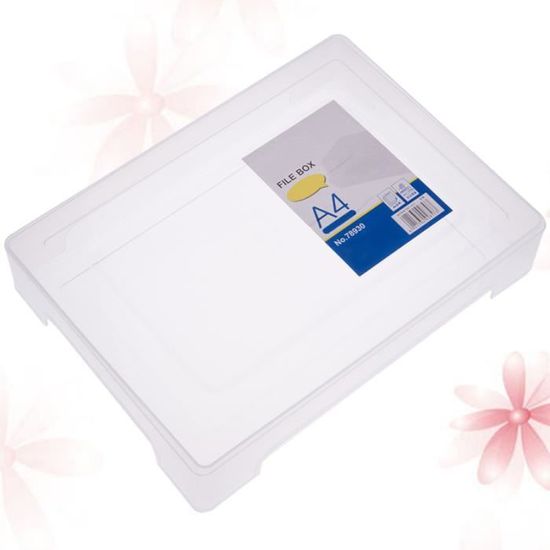 A4 File Box Transparent Folder Documents Document Organizer Paper BOITE ...