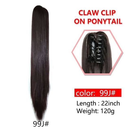 PERRUQUE,MY CLAW 99J-22 pouces--Extension capillaire synthétique pour ...