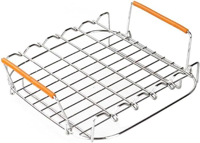 Support de grille pour friteuse à air comprimé en acier inoxydable - Panier à rôtir en maille ...