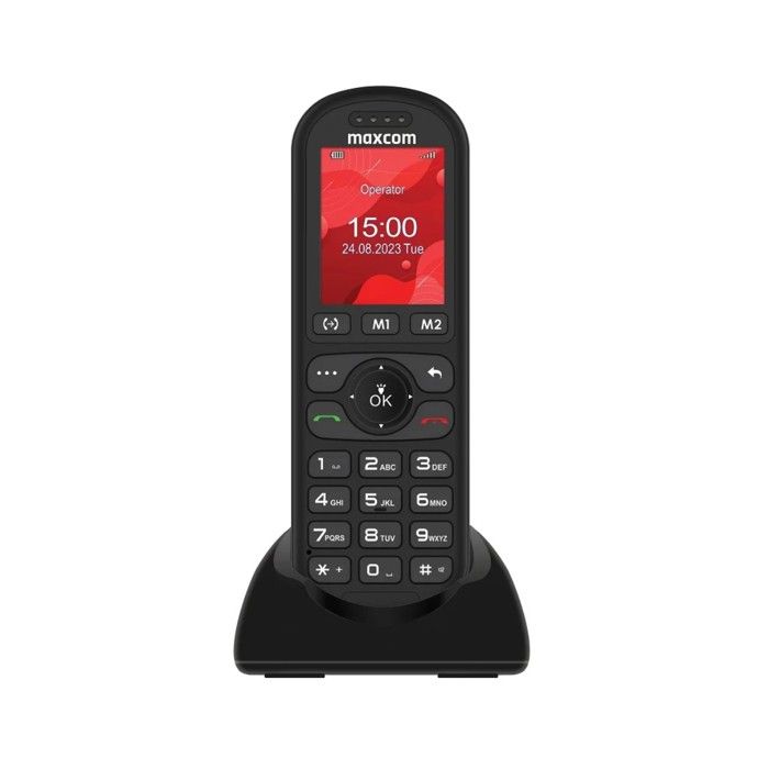 Téléphone Fixe Sans Fil Maxcom MM39D SE Noir - Cdiscount Téléphonie