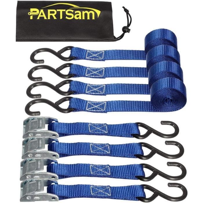 4pcs Sangles d'arrimage à Boucle avec Crochet S, Sangles d'arrimage 2m ...