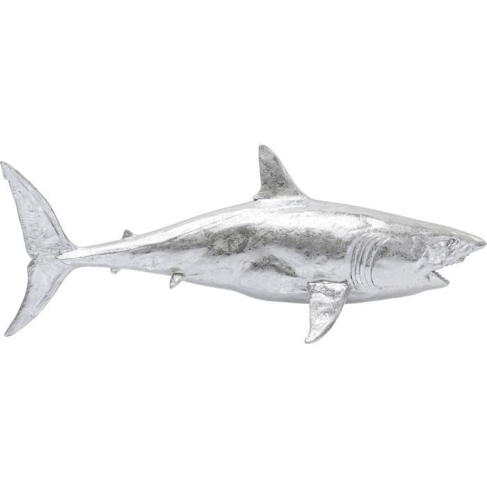 Statuette requin argenté XL 106cm Kare Design - Cdiscount Maison