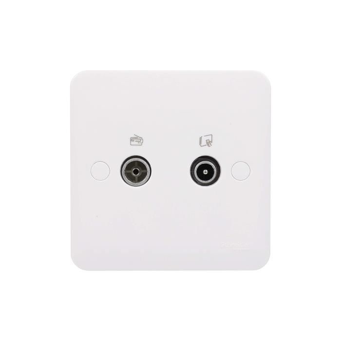 Lisse Ggbl7020S Prise D'Antenne Double Tv-Fm Blanc Moulé[n1141 ...