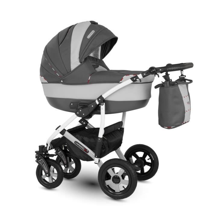 RefCARM-020 - Lux4kids Poussette combinée 3en1 avec Nacelle Matelas ...