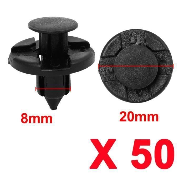 Happy-sourcingmap 50 X 8Mm Hole Plastic Rivets Fastener Push Clips ...