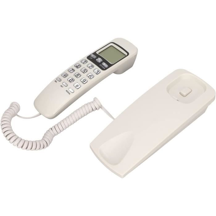 Téléphone Fixe Filaire De Bureau Pour Maison, Téléphone Mural Avec Écran Lcd, Identification De ...
