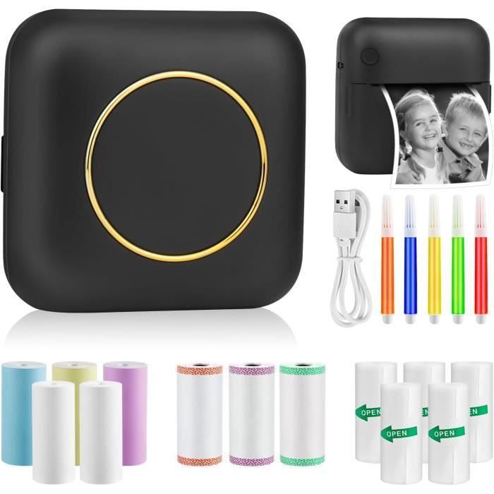 Imprimante Photo Portable, Mini Imprimante Photo Instantané Sans Fil ...